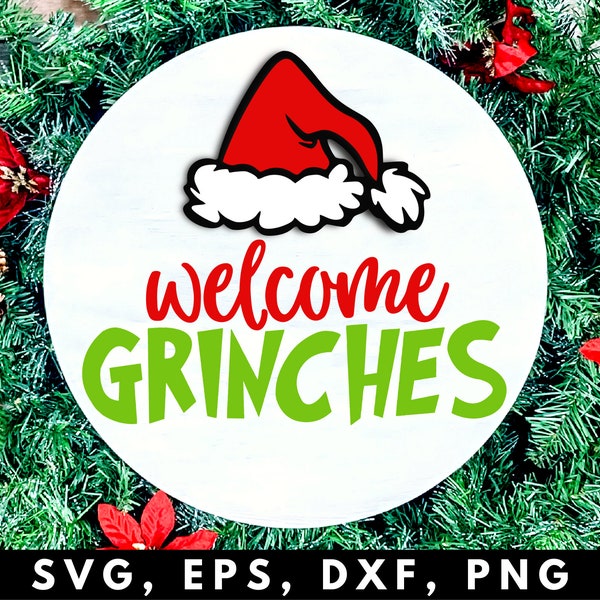 Grinch Round Sign - Etsy