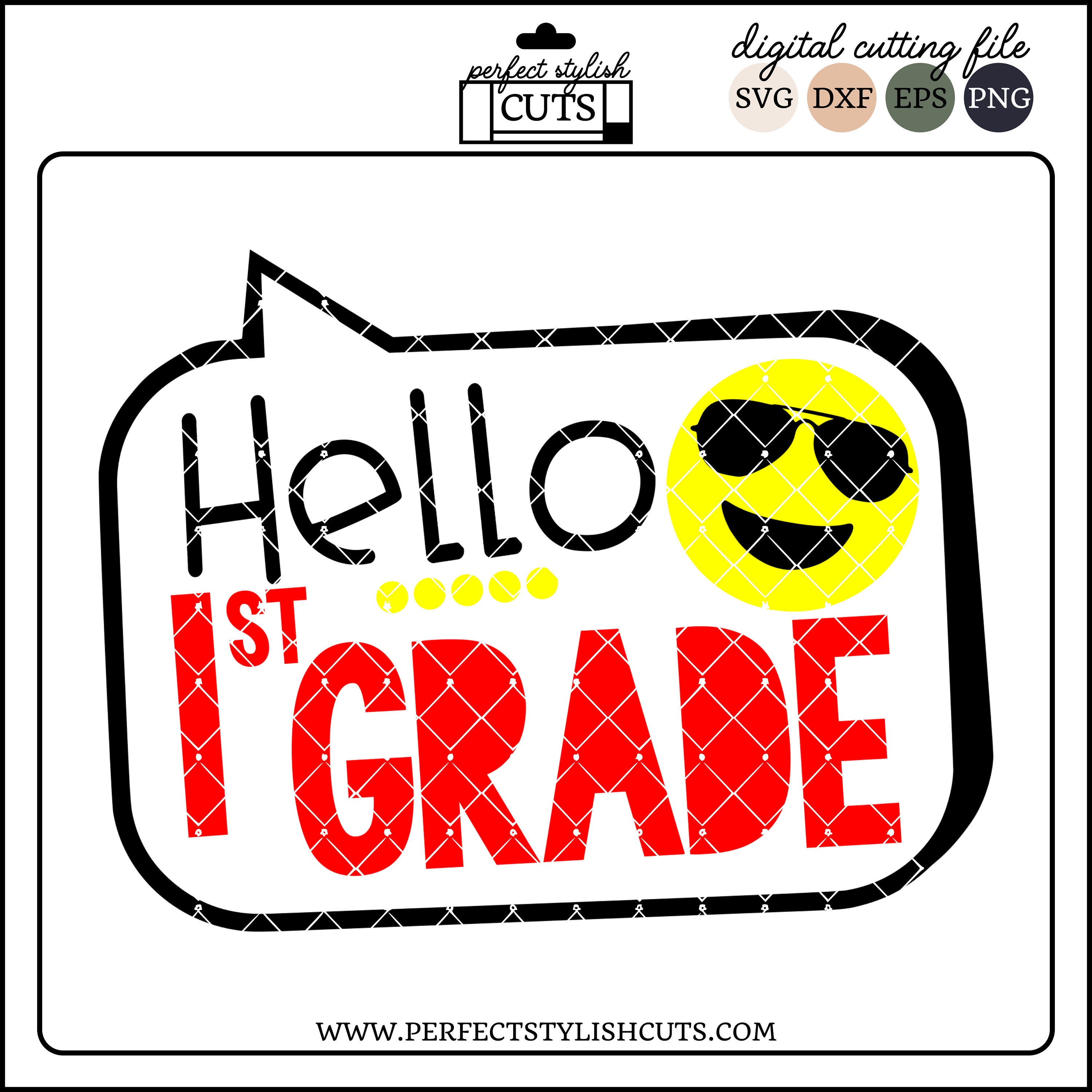 Hello 1st Grade Svg Back to School Svg Boy Emoji Svg First - Etsy