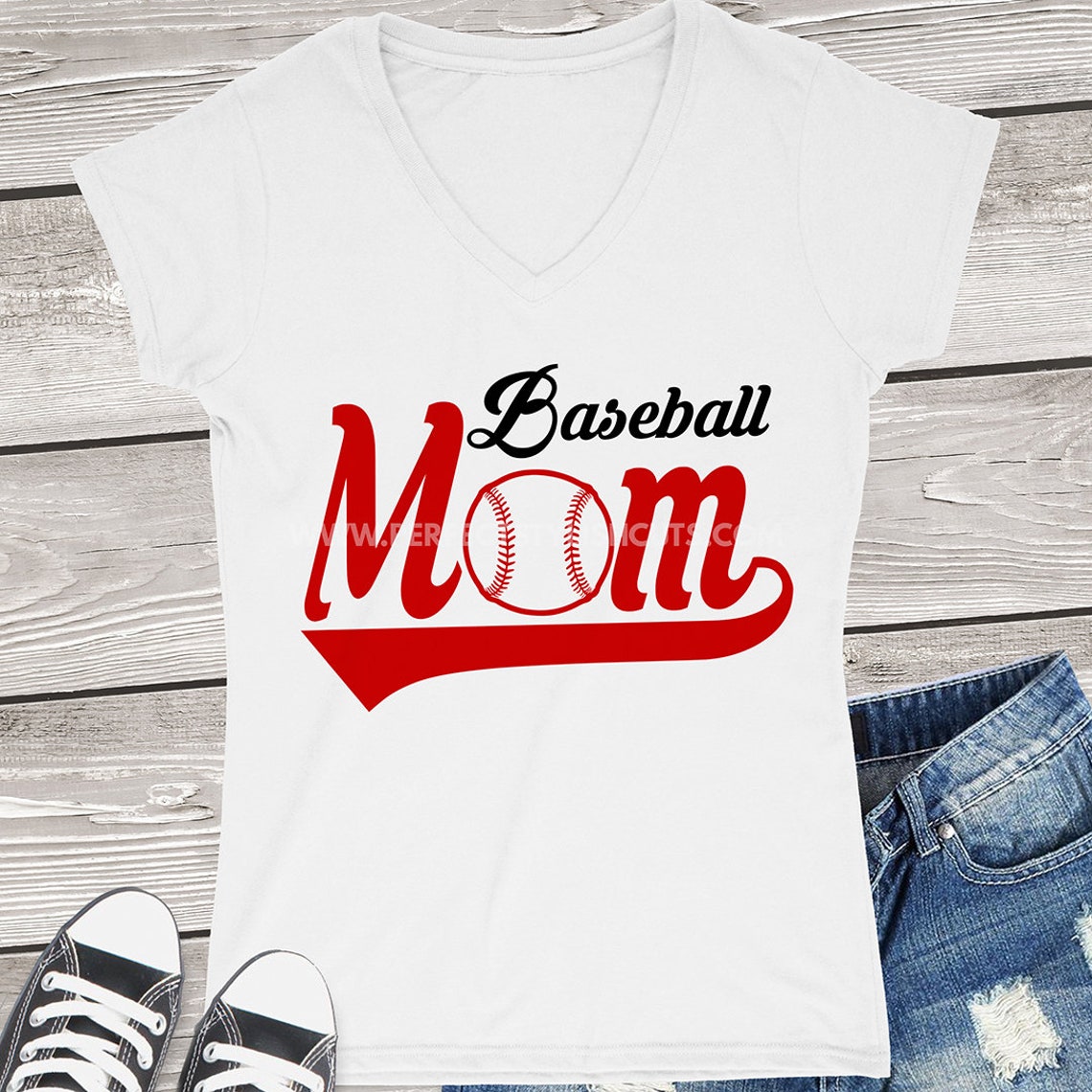 Baseball Mom Swash Svg, Baseball SVG, DXF, EPS, Png Files for Cutting ...