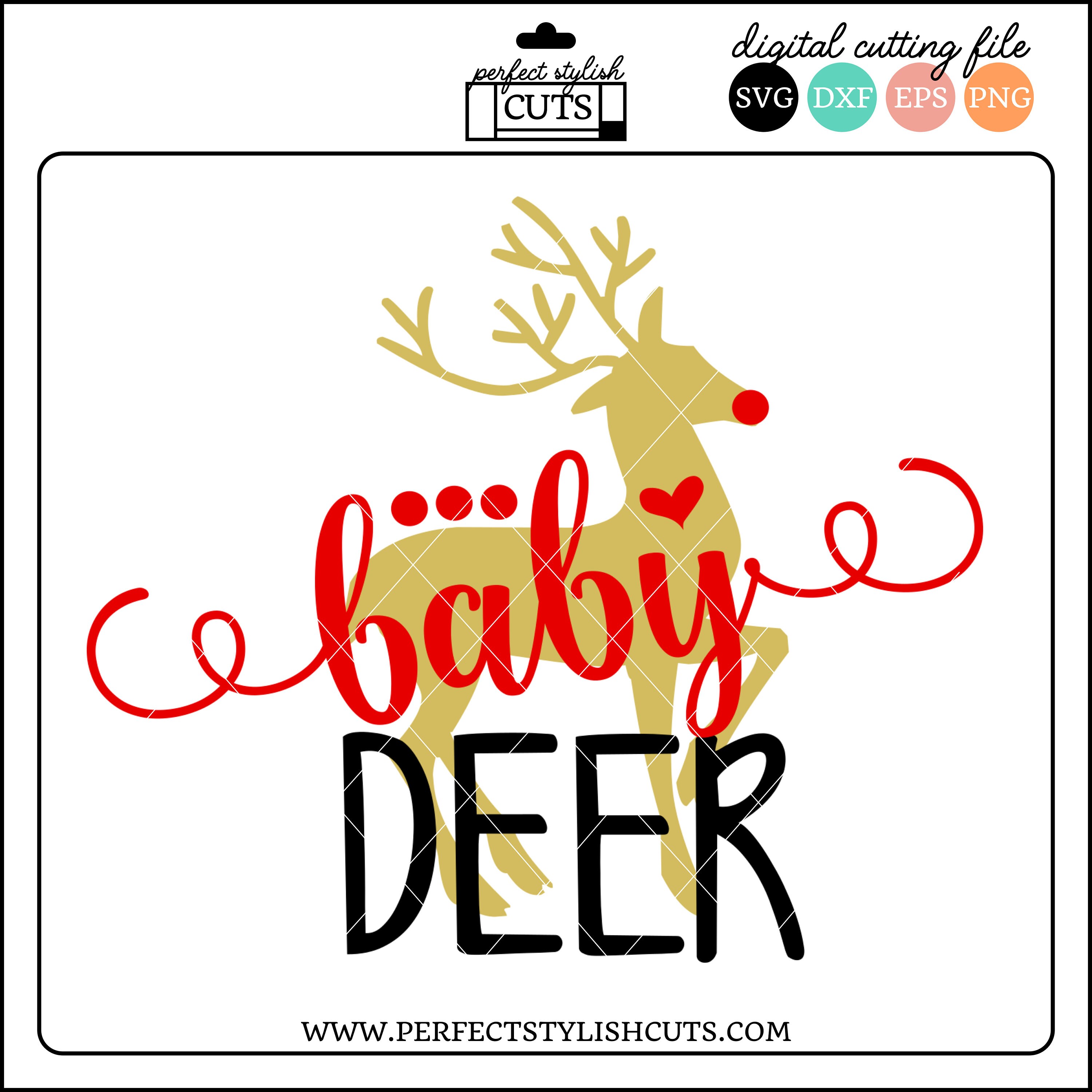Baby Deer SVG DXF EPS Png Files for Cutting Machines Cameo - Etsy