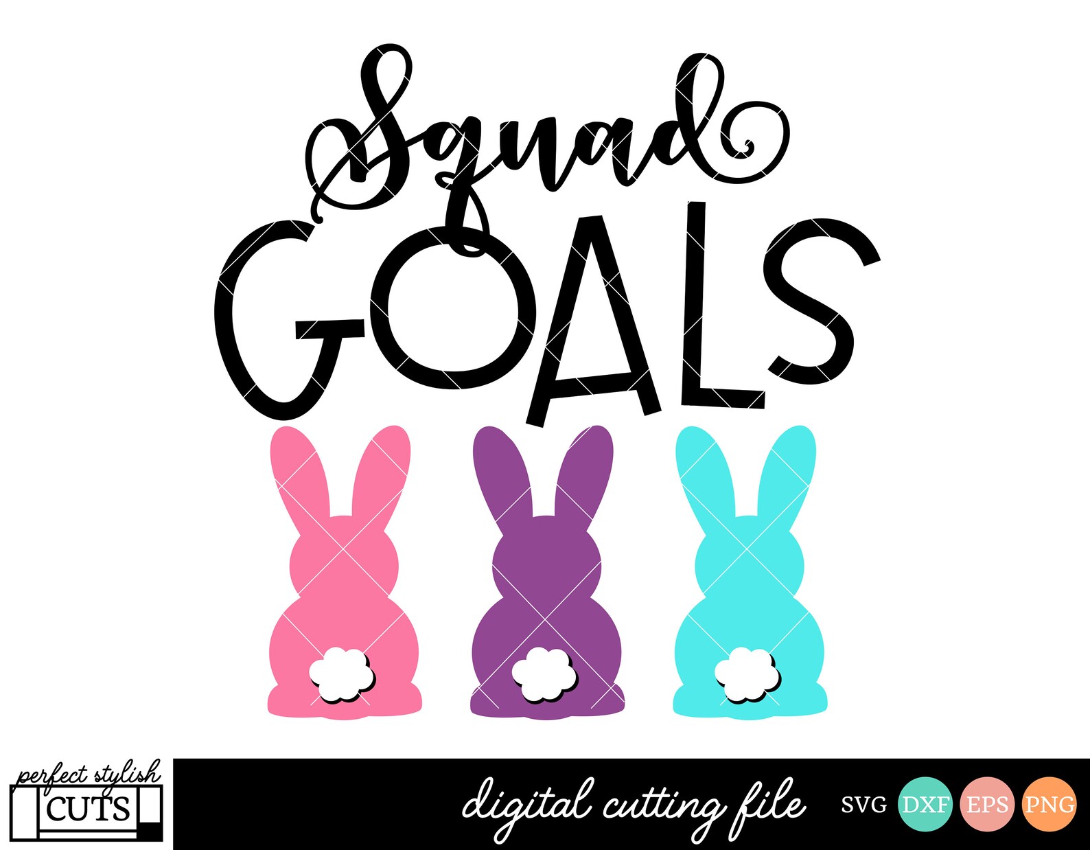 Squad Goals Svg Easter Bunnies SVG DXF EPS Png Easter | Etsy
