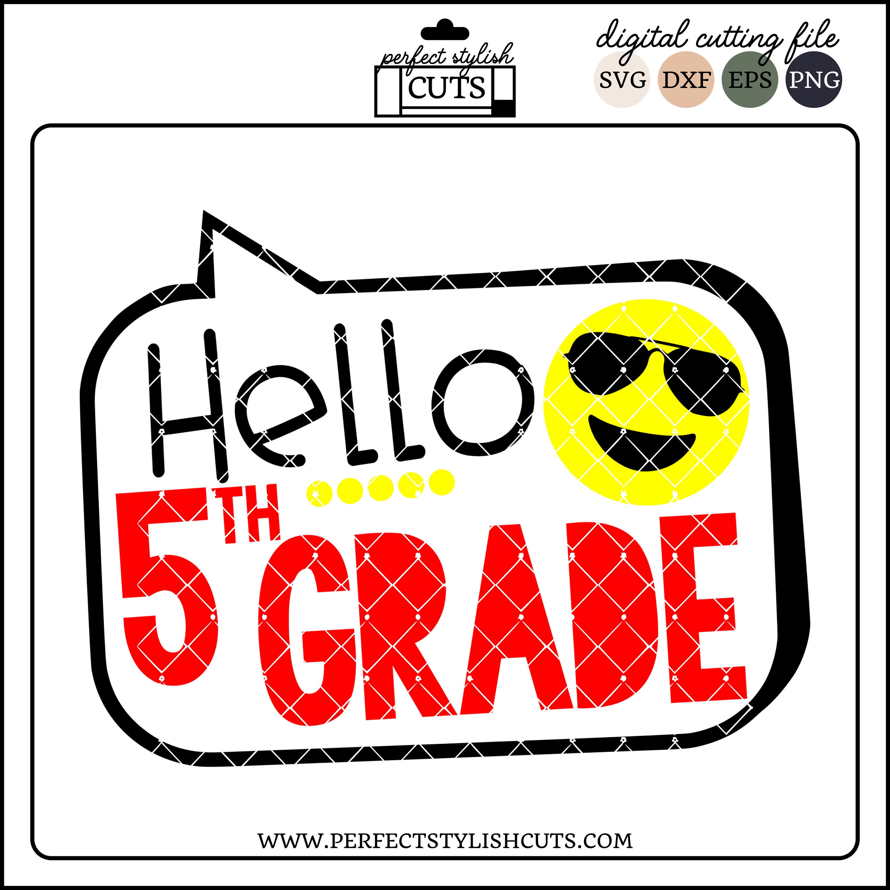 Hello 5th Grade Svg Fifth Grade Svg Back To School Svg | Etsy