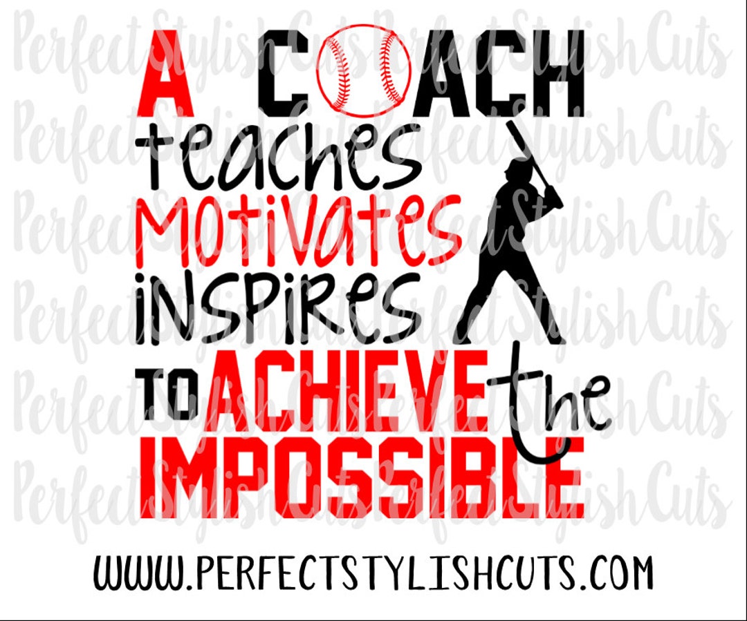 Baseball Coach SVG, DXF, EPS, Png Files for Cutting Machines Cameo or ...