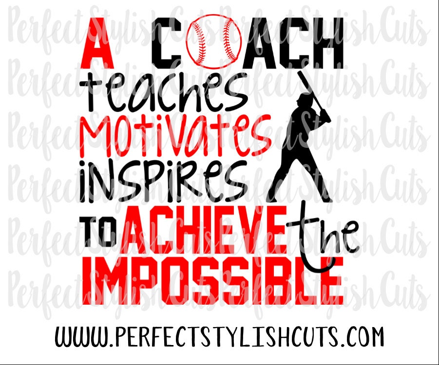 Baseball Coach SVG DXF EPS Png Files for Cutting Machines - Etsy