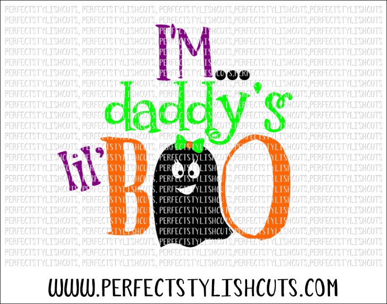 I'm Daddy's Lil Boo SVG DXF EPS png Files for | Etsy
