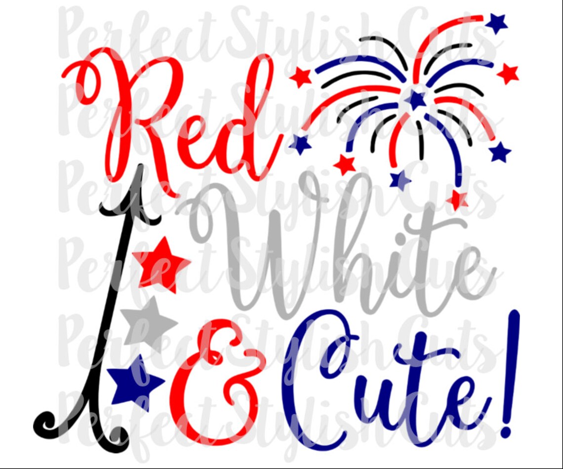 Red, White & Cute SVG, DXF, EPS, Png Files for Cutting Machine Cameo or ...