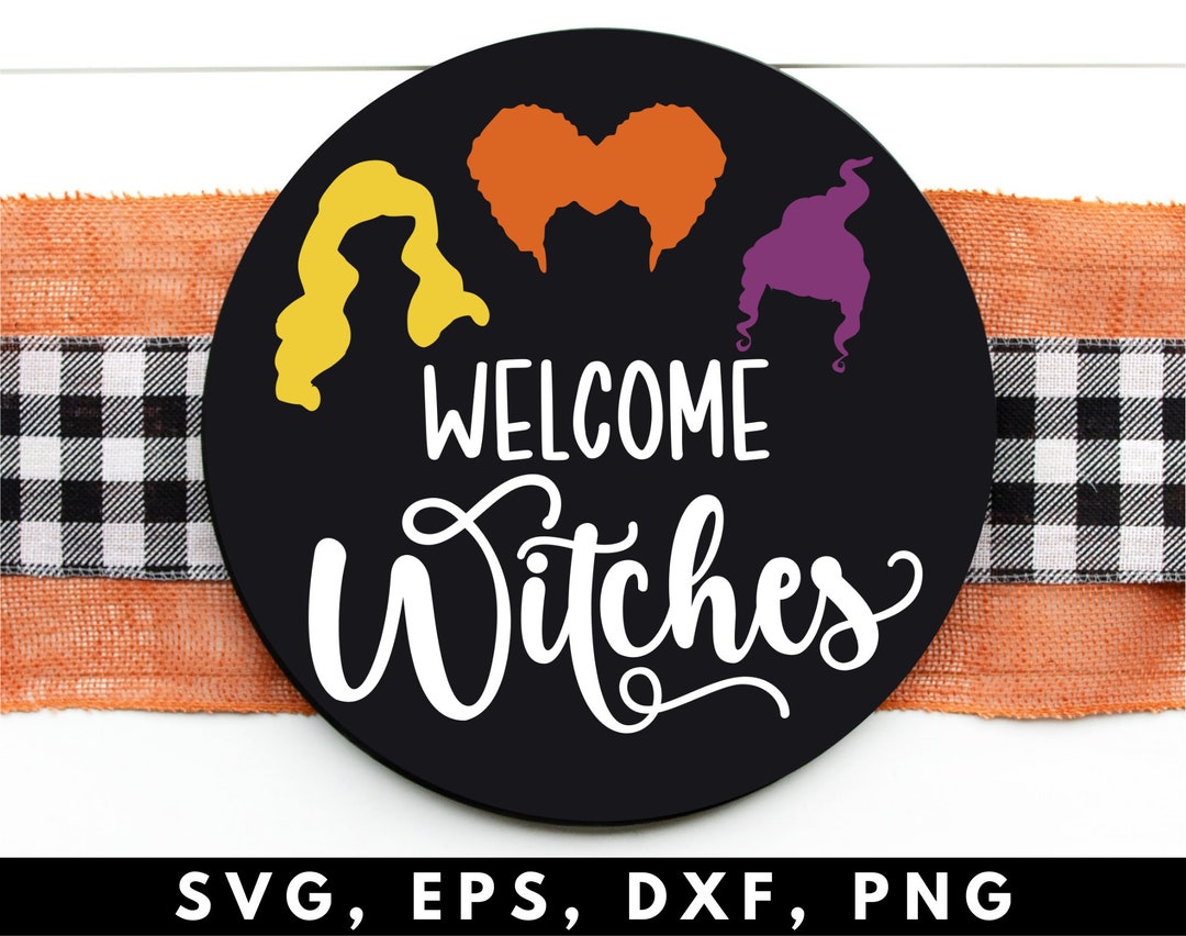 Hocus Pocus Door Hanger Sign SVG File for Cricut Halloween Projects ...