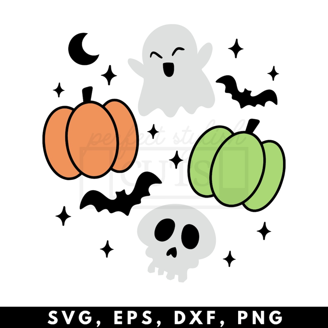 Cute Halloween Pattern SVG, Halloween Seamless Pattern Svg, Halloween ...