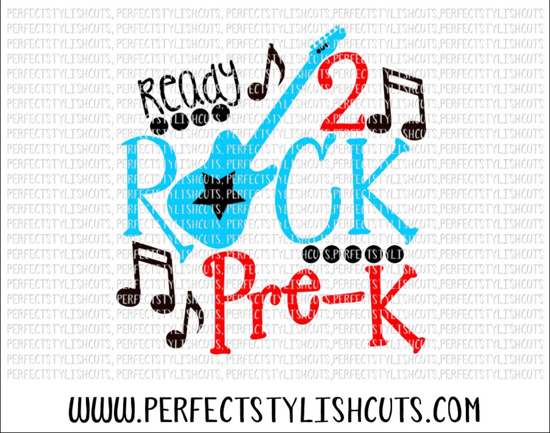 Rock Pre-k SVG, DXF, EPS, Png Files for Cutting Machines Cameo or ...