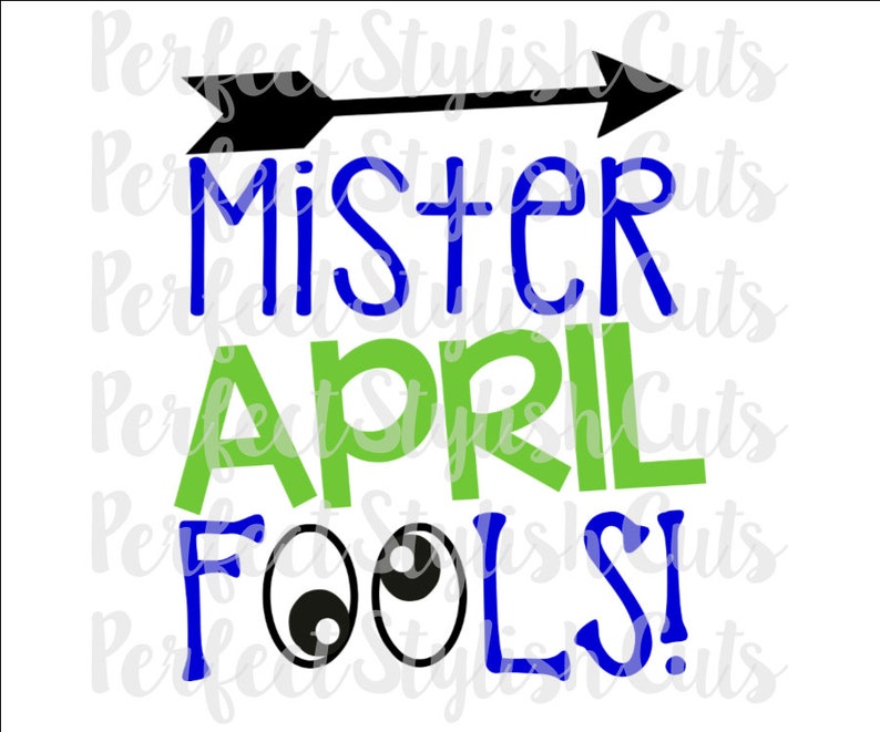 Mister April Fools SVG DXF EPS Png Files for Cutting | Etsy