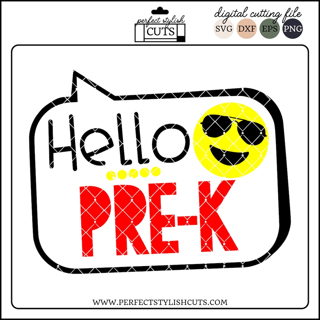 Hello Pre-k Svg, First Day of School Svg, Pre K, Svg, Dxf, Eps, Png ...