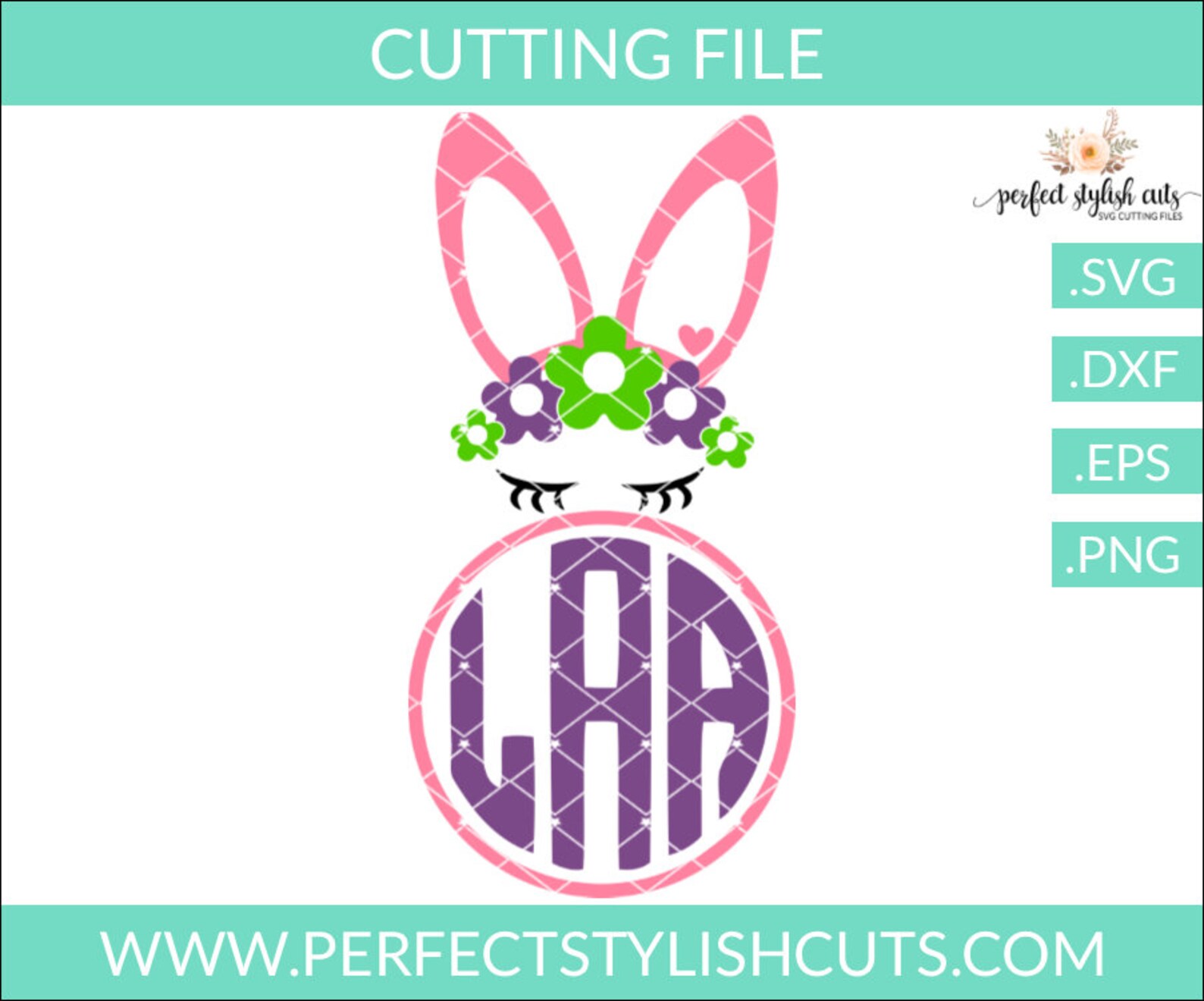Easter Svg Bunny Svg Easter Monogram Svg Bunny Face Svg | Etsy