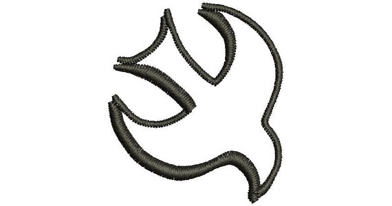 Machine Embroidery Dove | Etsy