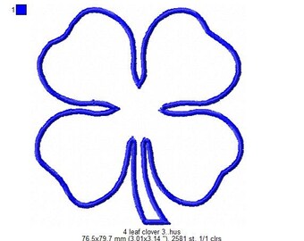 Clover Flowers Machine Embroidery Design Clover Pattern - Etsy