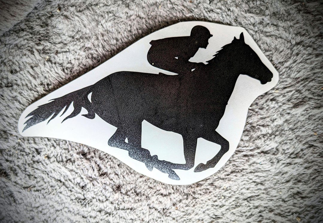 Race Horse Vinyl Decal - Etsy