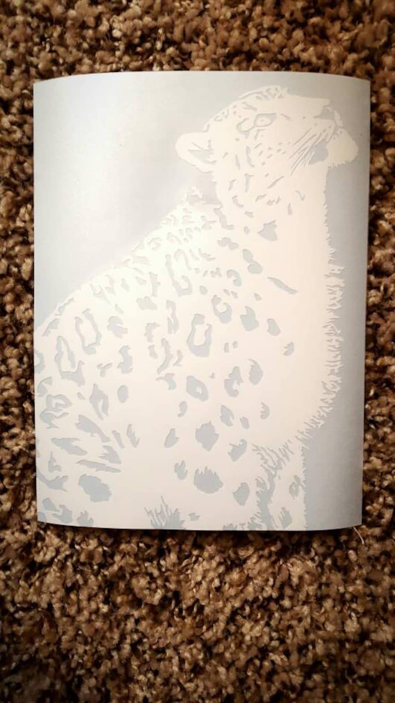 Snow Leopard Vinyl Decal - Etsy