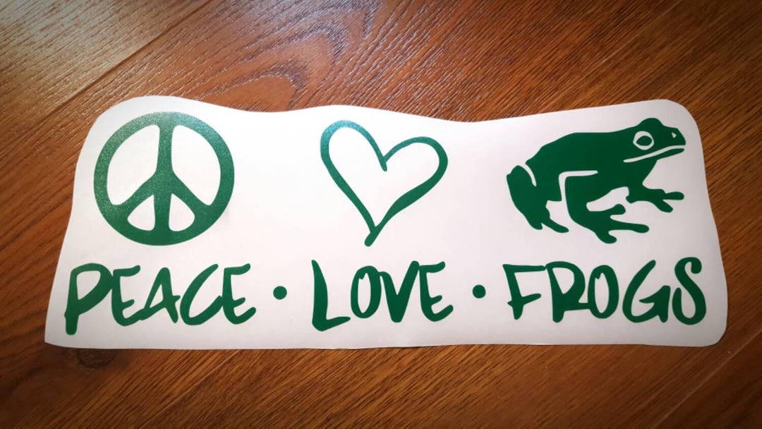 Peace Love Frogs Vinyl Decal - Etsy
