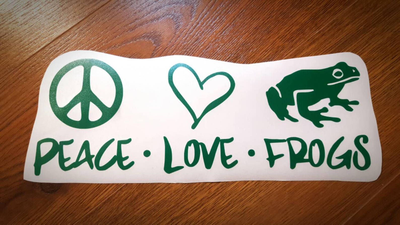 Peace Love Frogs Vinyl Decal - Etsy