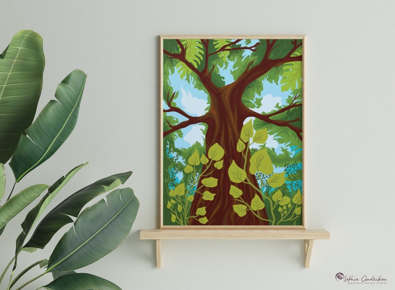Set of 3 Printable Forest Posters, Nature Illustration Wall Art, Wall ...