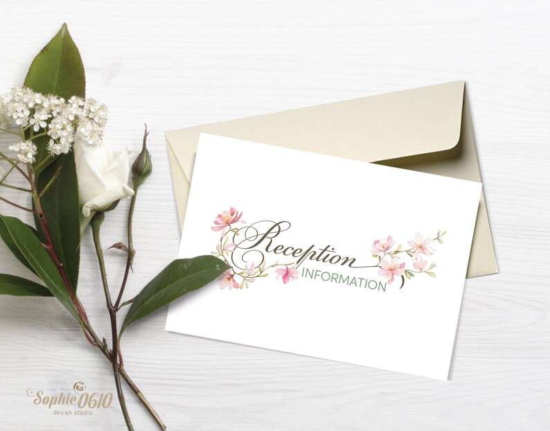 Printable Wedding Reception Card With Custom Map Digital - Etsy