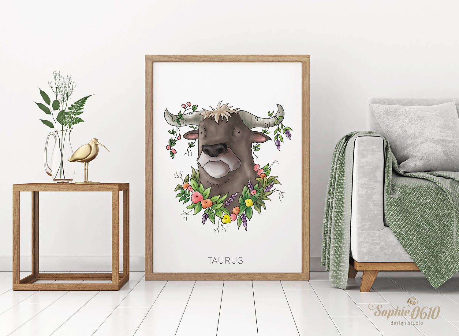 Taurus Poster, Horoscope Poster, Taurus Wall Art, Taurus Print, Zodiac ...