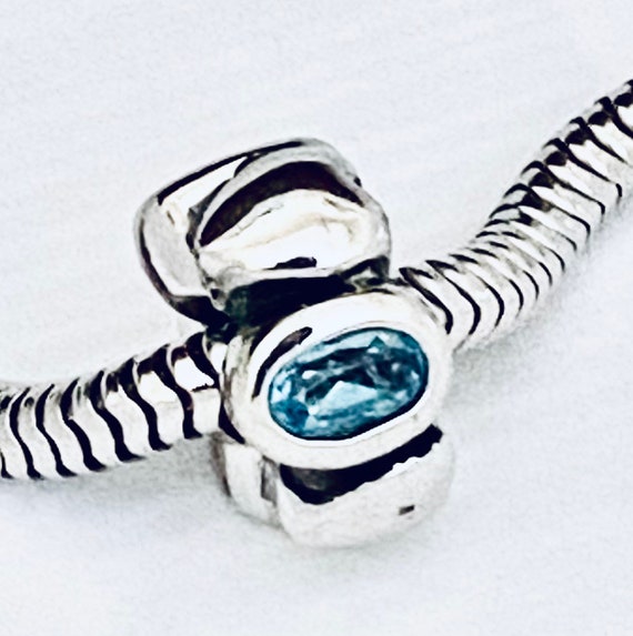 Charm for Pandora 925 Sterling Silver Heart and Blue Topaz | Etsy