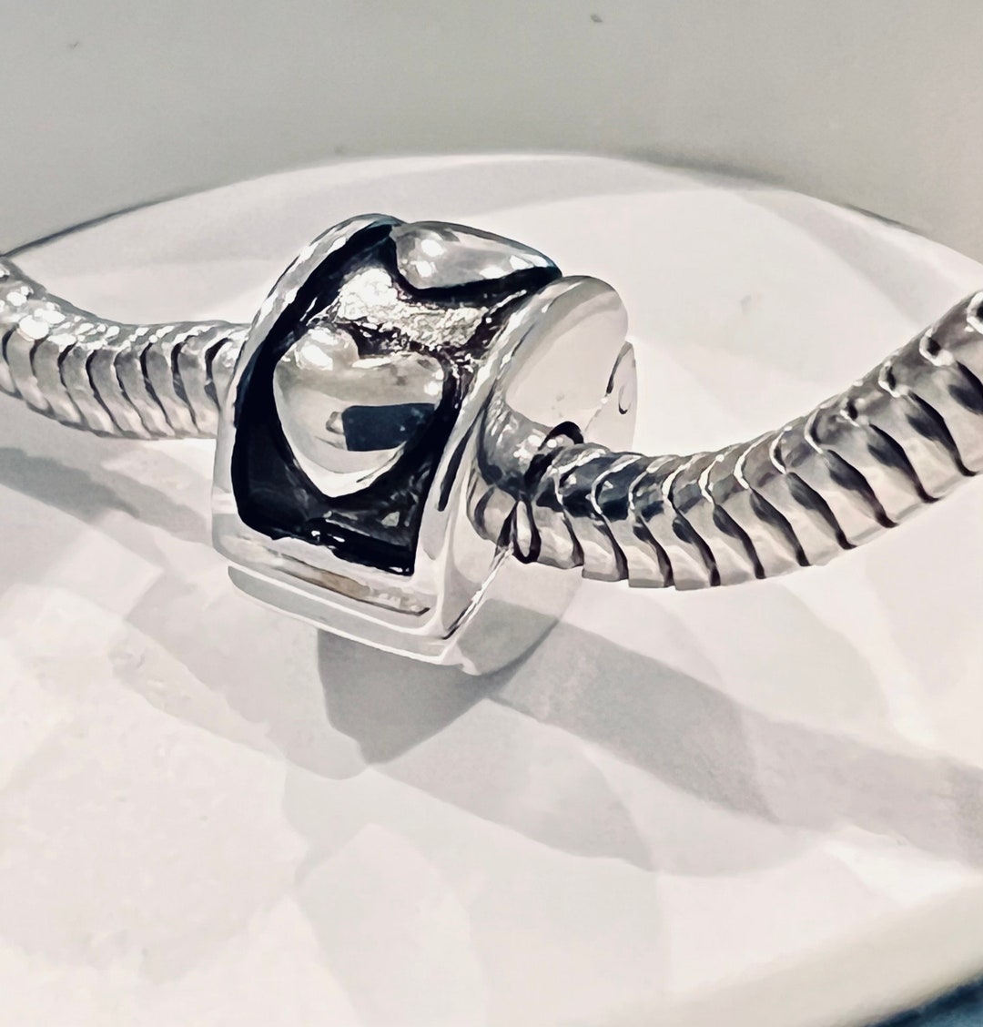 Pandora Lock Charm 925 Sterling Silver Heart Stopper Charm - Etsy