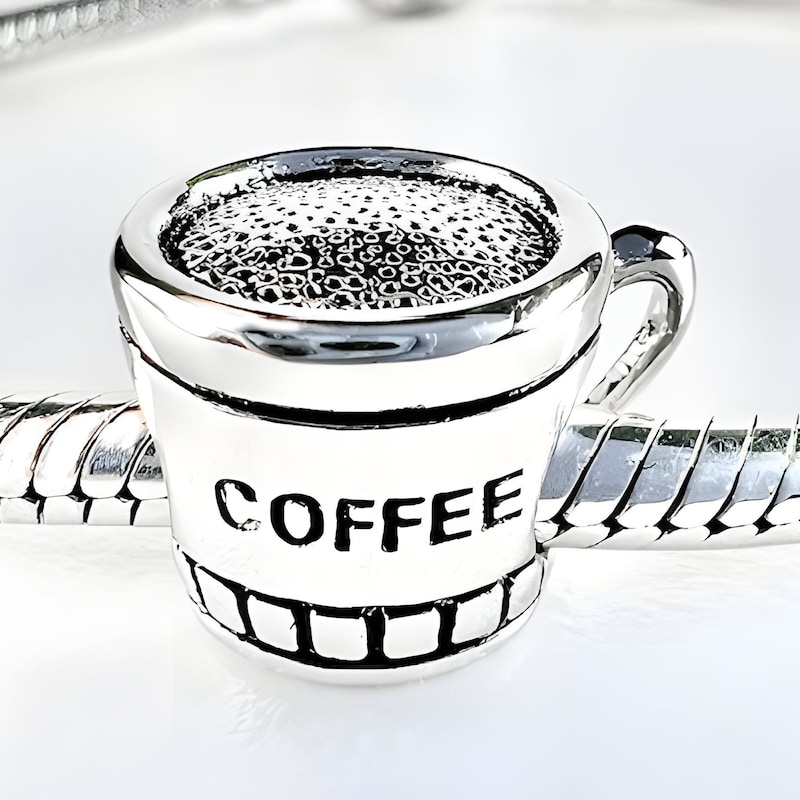 Sterling Coffee Cup Charm - Etsy