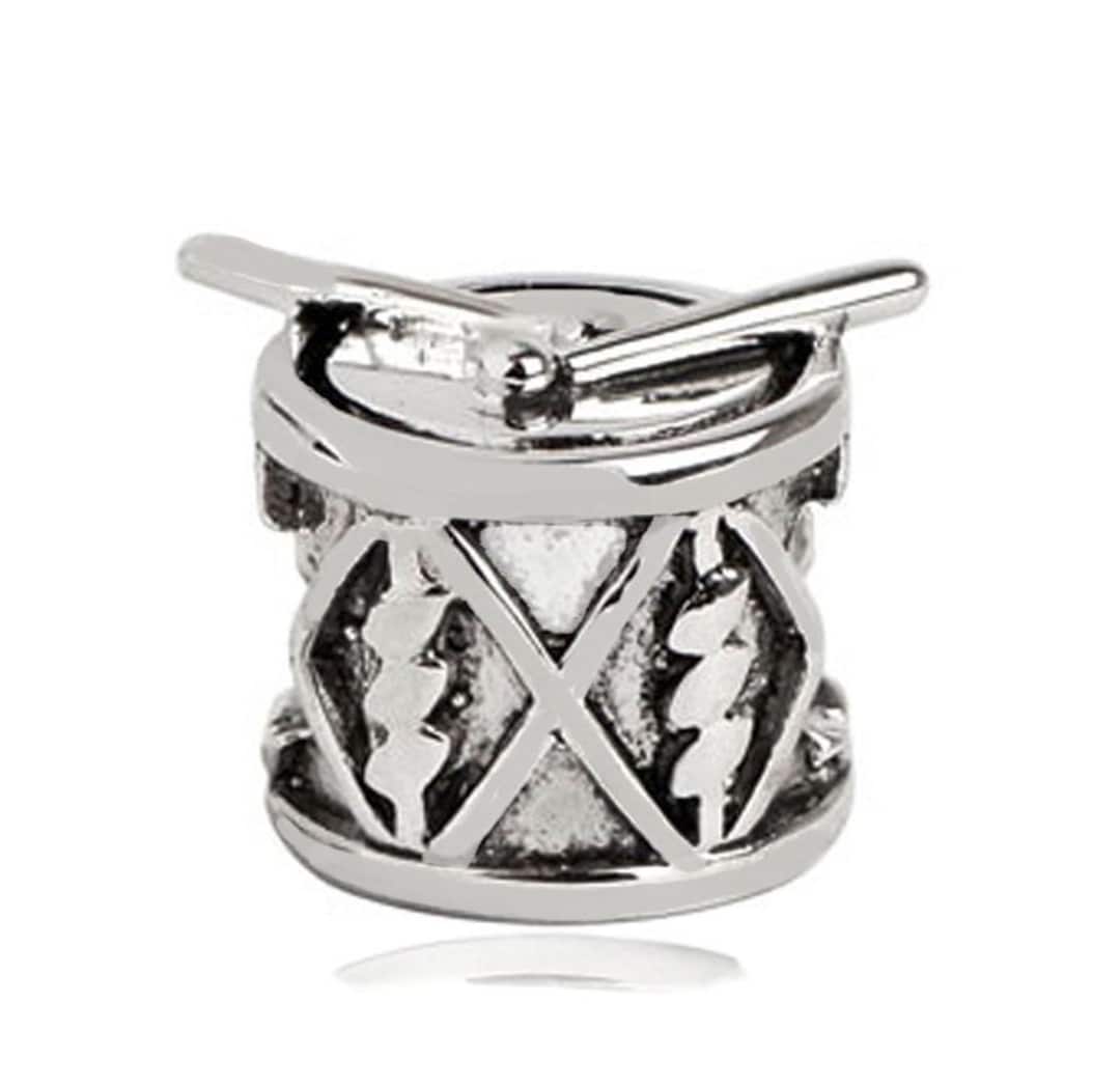 Charm for Pandora , 925 Sterling Silver Drum Charm - Etsy
