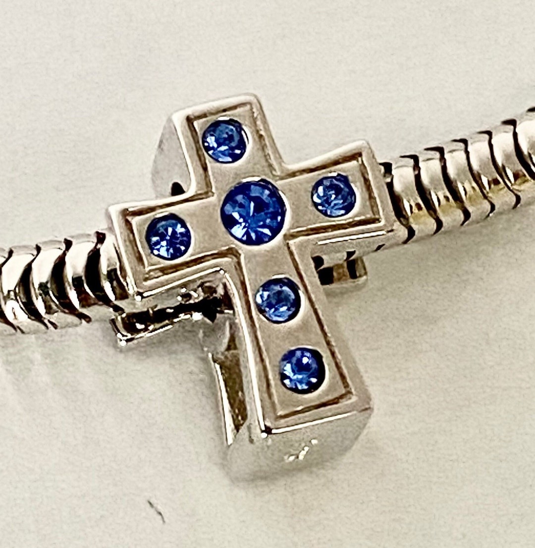 Charm für Pandora 925 Sterling Silber Kreuz Charm mit - Etsy.de
