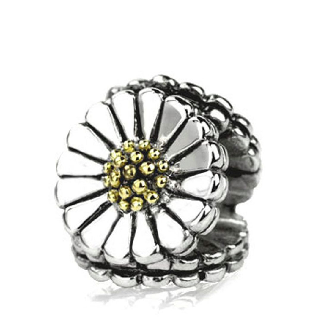 Charm for Pandora 925 Sterling Silver and Gold Sunflower - Etsy