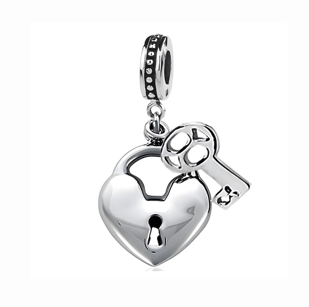 Charm for Pandora 925 Sterling Silver Key to Heart Dangle - Etsy