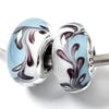 2 Charms for Pandora Hibiscus Flower Murano Charms 925 Sterling Silver ...