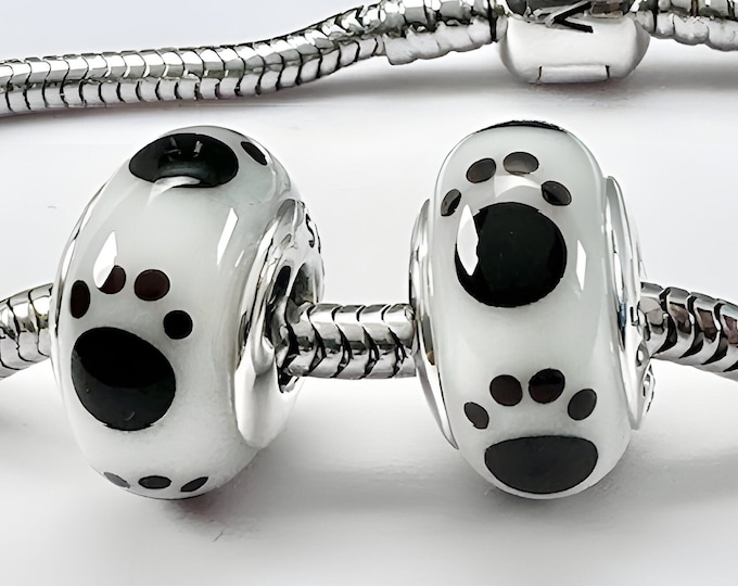 2 Charms for Pandora Beautiful Hibiscus Murano on 925 Sterling Silver ...