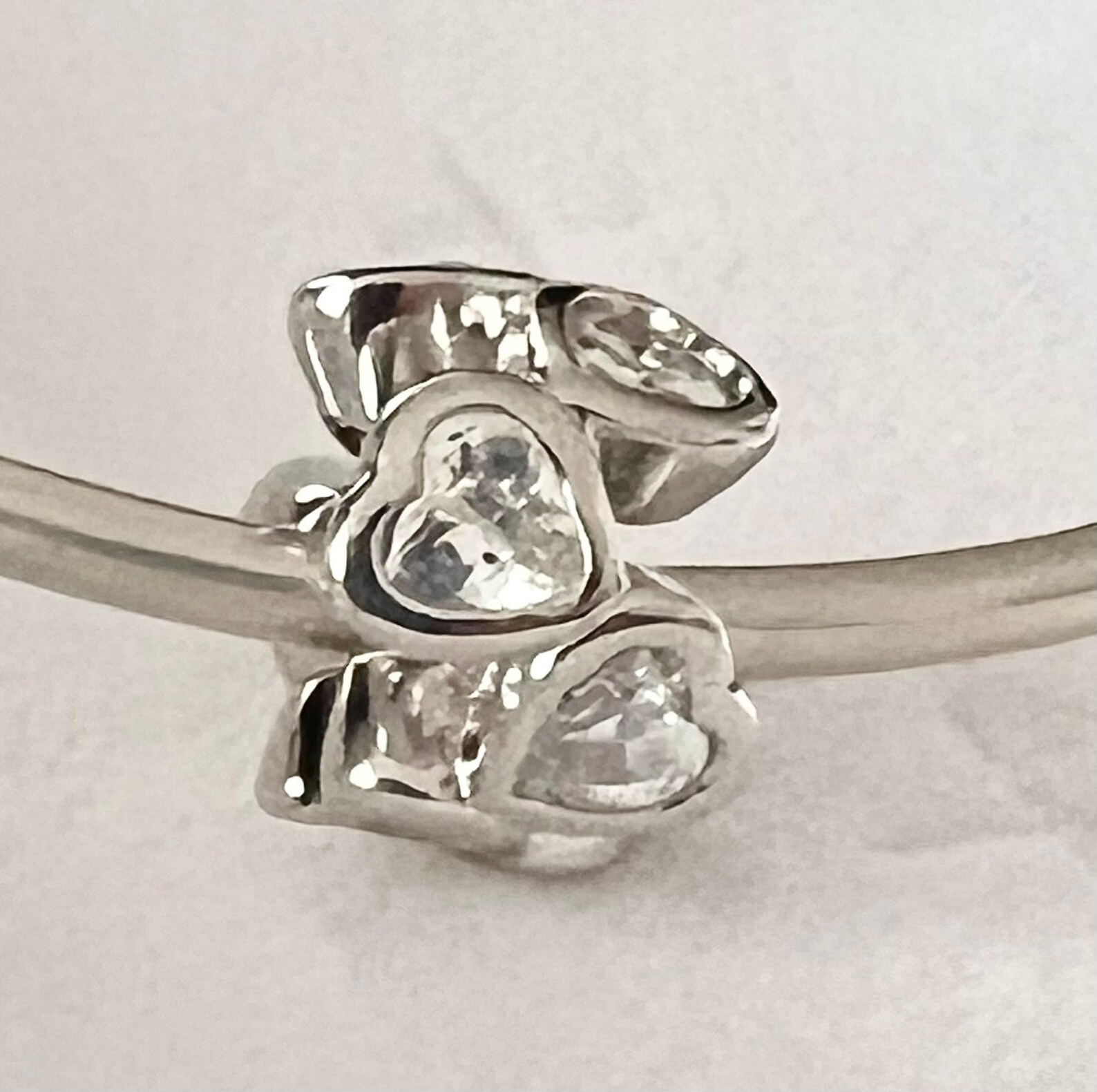 Charm for Pandora 925 Sterling Silver Diamond Color Heart 8 Austrian ...