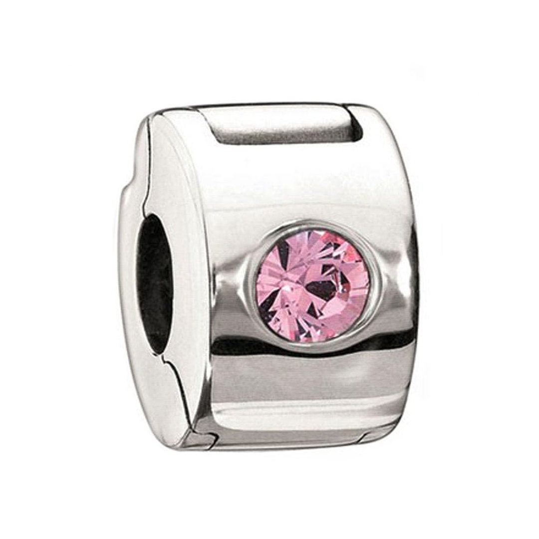 Stopper Lock Charm for Pandora 925 Sterling Silver Lock Charm With Pink ...