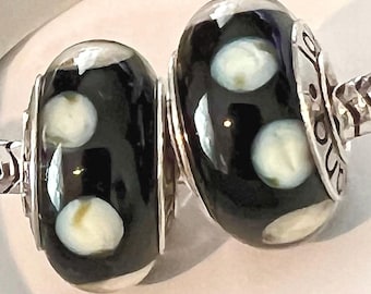 2 Charms for Pandora Beautiful Hibiscus Murano on 925 Sterling Silver ...