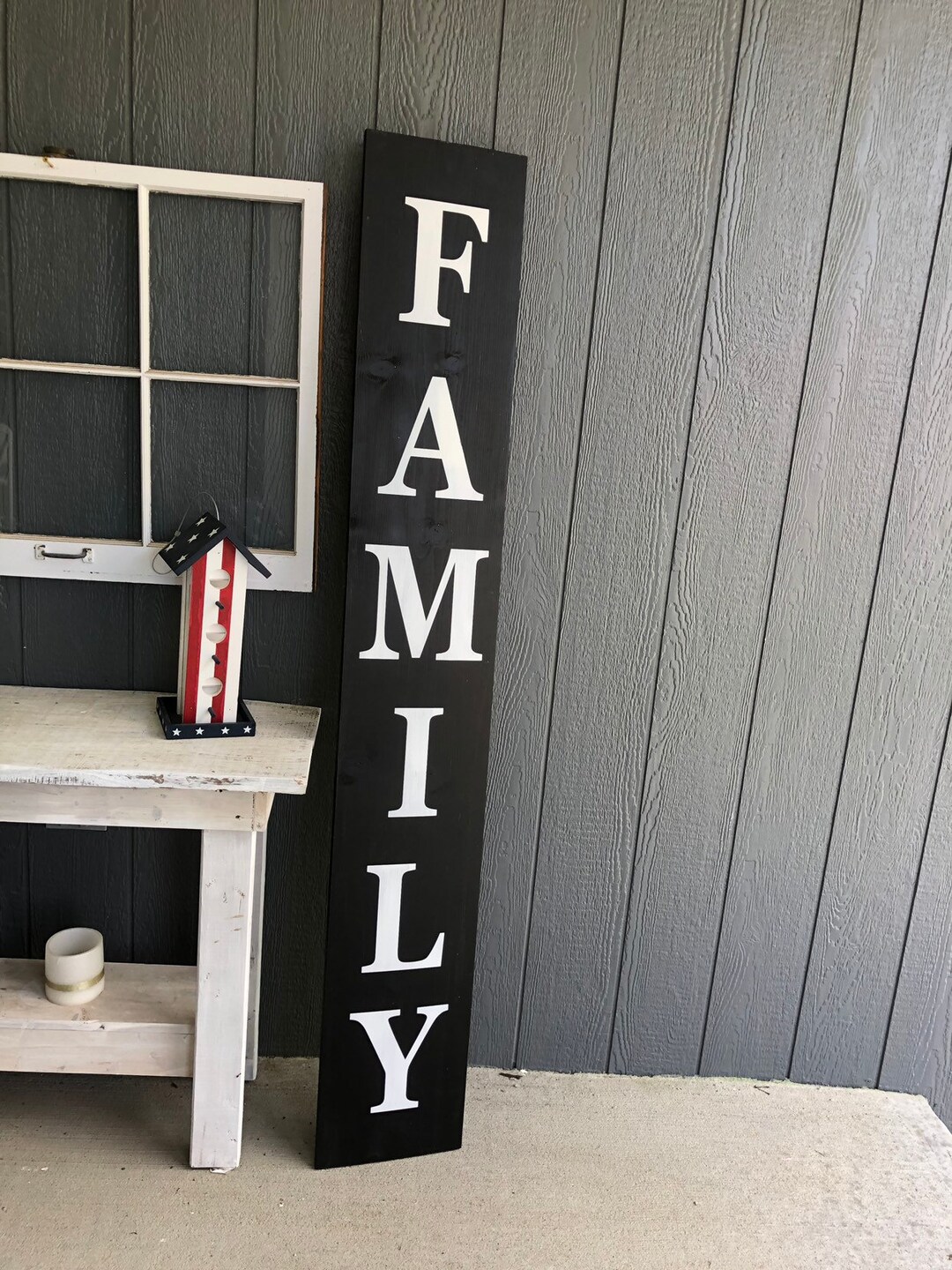 Family Sign Vertical|tall Family Sign|large Family Sign|black and White ...