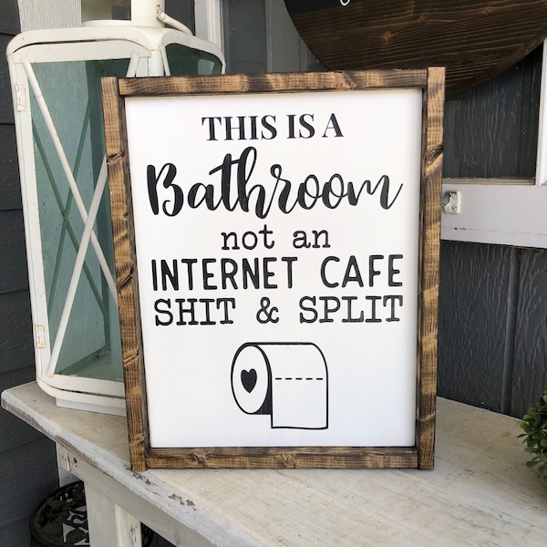 Shit and Split Sign - Etsy