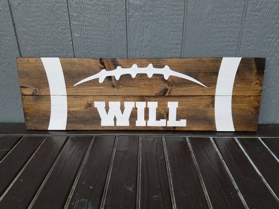 Personalized Football Signlarge Football Signover the Bed - Etsy Canada