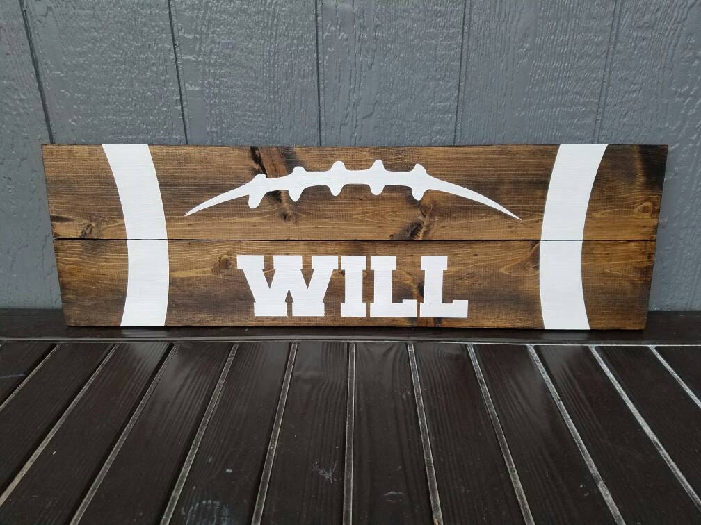 Personalized Football Signlarge Football Signover the Bed - Etsy