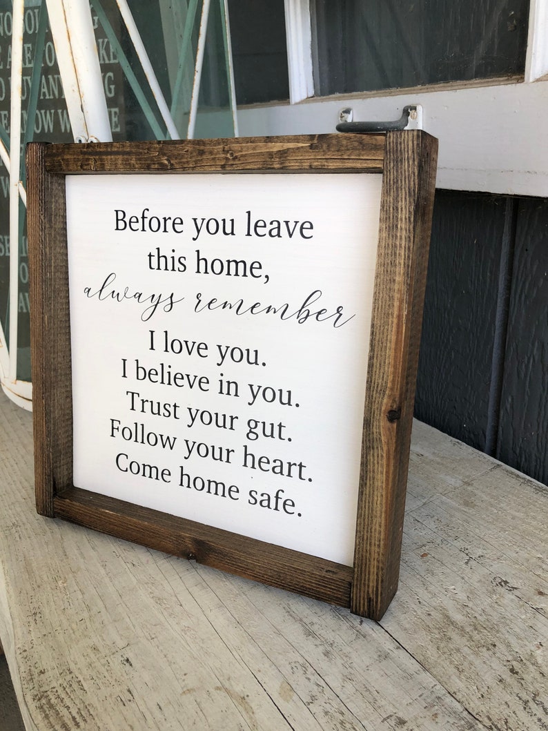 Before You Leave This Home|be Safe Quote|entryway Decor|affirmation for ...