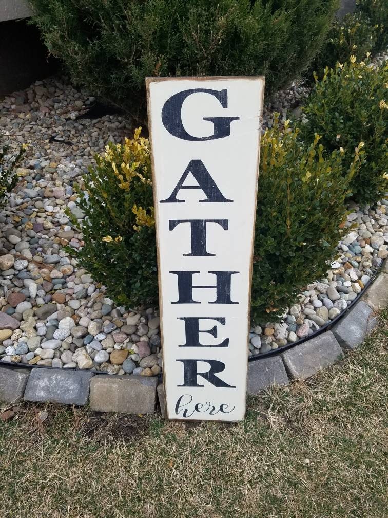 Gather Here Signrustic Gather Signgatherrustic Farmhouse | Etsy