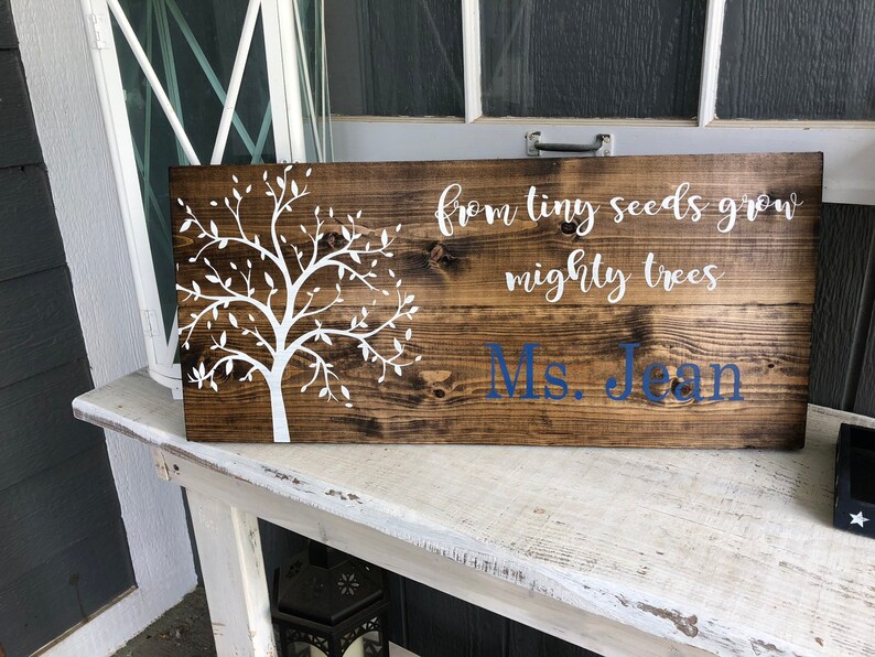 From Tiny Seeds Grow Mighty TreesTeacher GiftPersonalized | Etsy