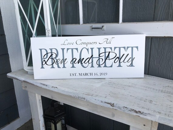 Last Name Couple Signlast Name Wedding Giftlast Name Couple | Etsy