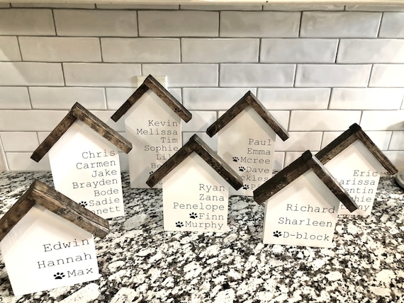 Little Wooden Name Housefamily Name Housepersonalized Wood | Etsy