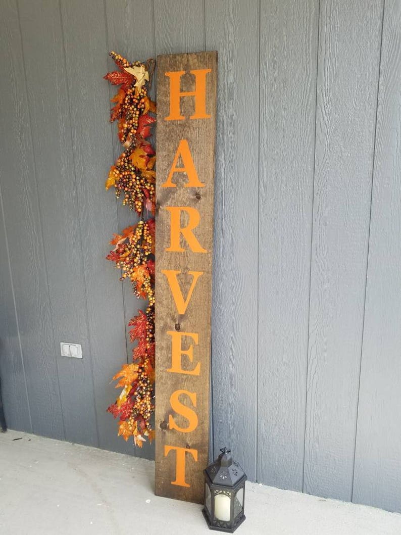 Harvest Sign|fall Decor|fall Porch Decor|harvest|harvest Porch Sign ...
