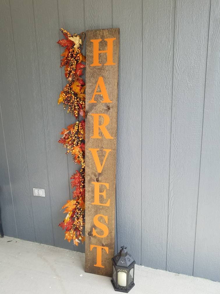 Harvest Sign|fall Decor|fall Porch Decor|harvest|harvest Porch Sign ...