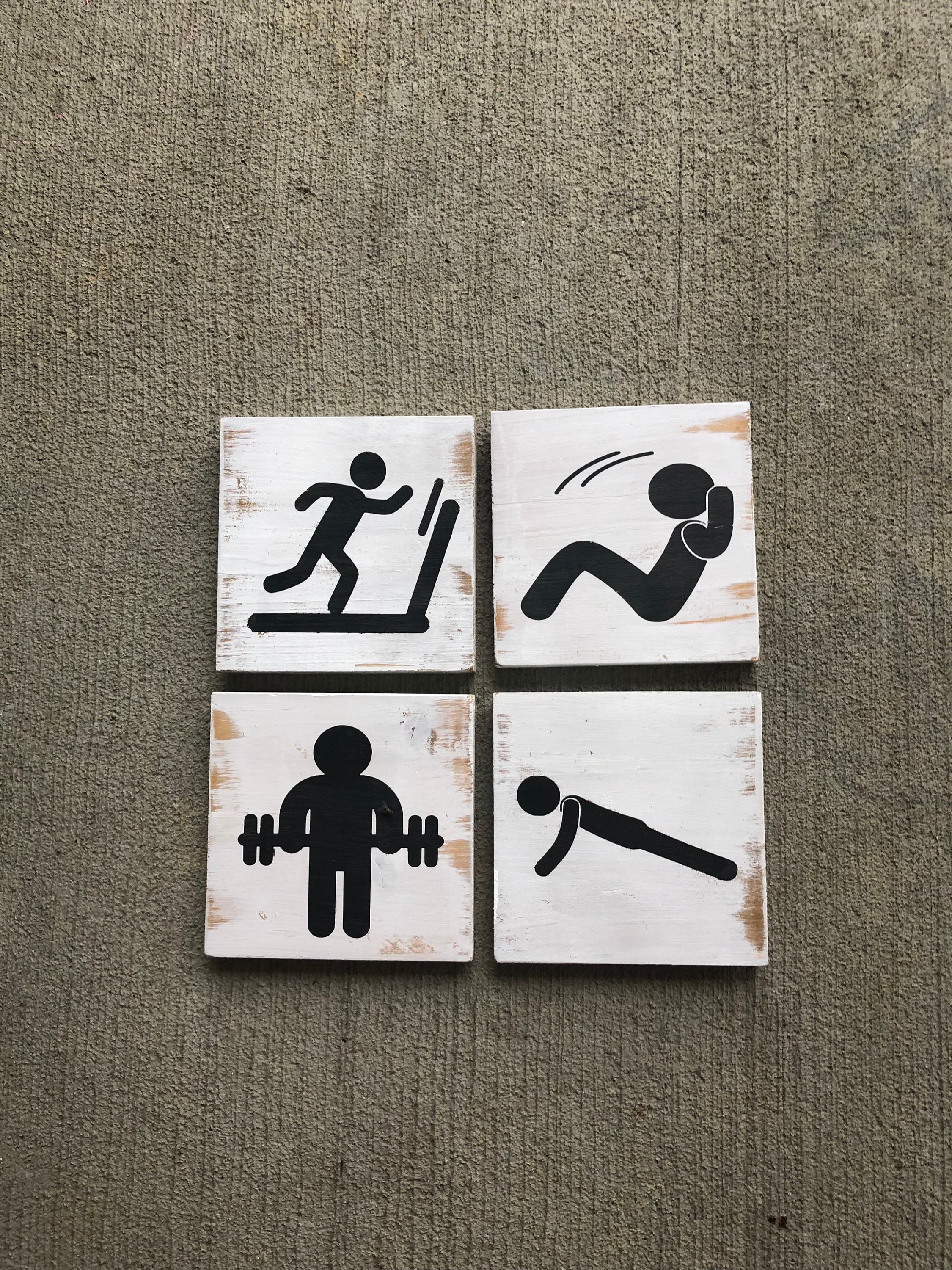 Workout Decor SetGym DecorWorkout Room DecorHome Gym | Etsy