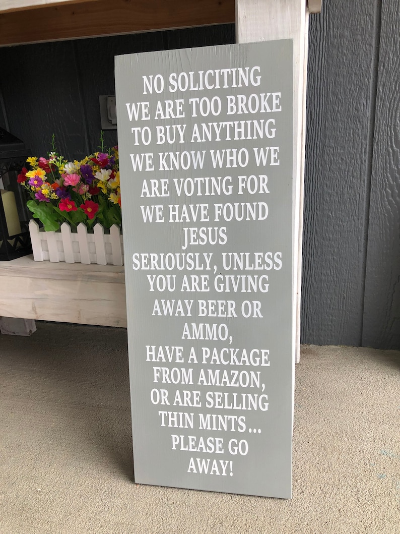 No Solicitation Signfunny No Solicitation Signno Soliciting - Etsy